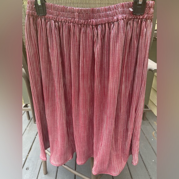 gypsie blu | Skirts | Gypsie Blu Redish Silver Pleated Size Small ...